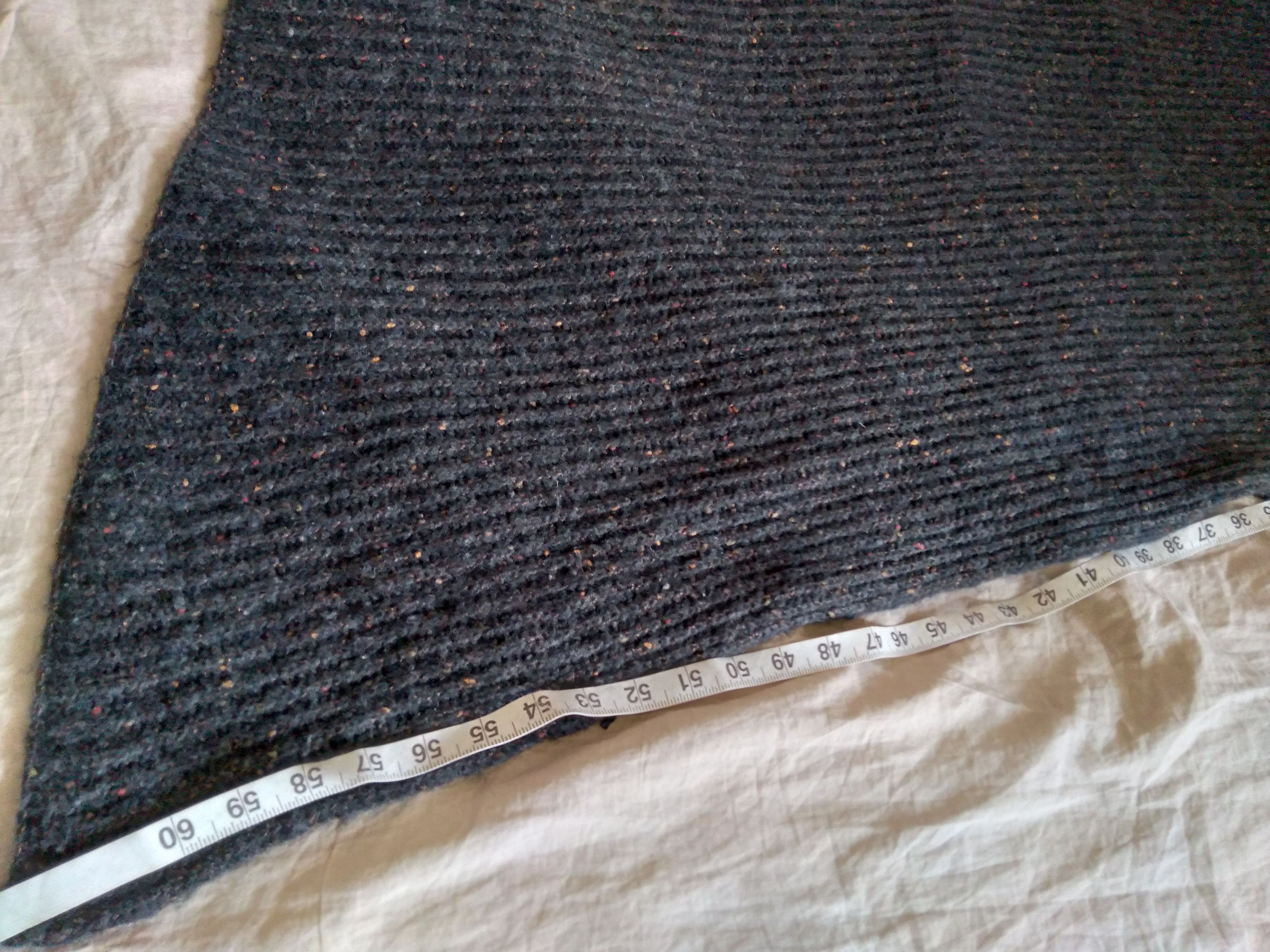 Rick Owens Black Tweed Nep Chunky Wool Scarf Mountain FW 12 | Grailed