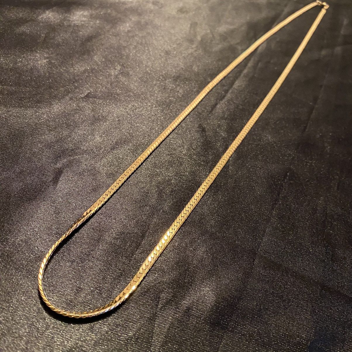 Gold Plated × Grail × Streetwear Vintage 24K Gold Plate 14” Herringbone ...