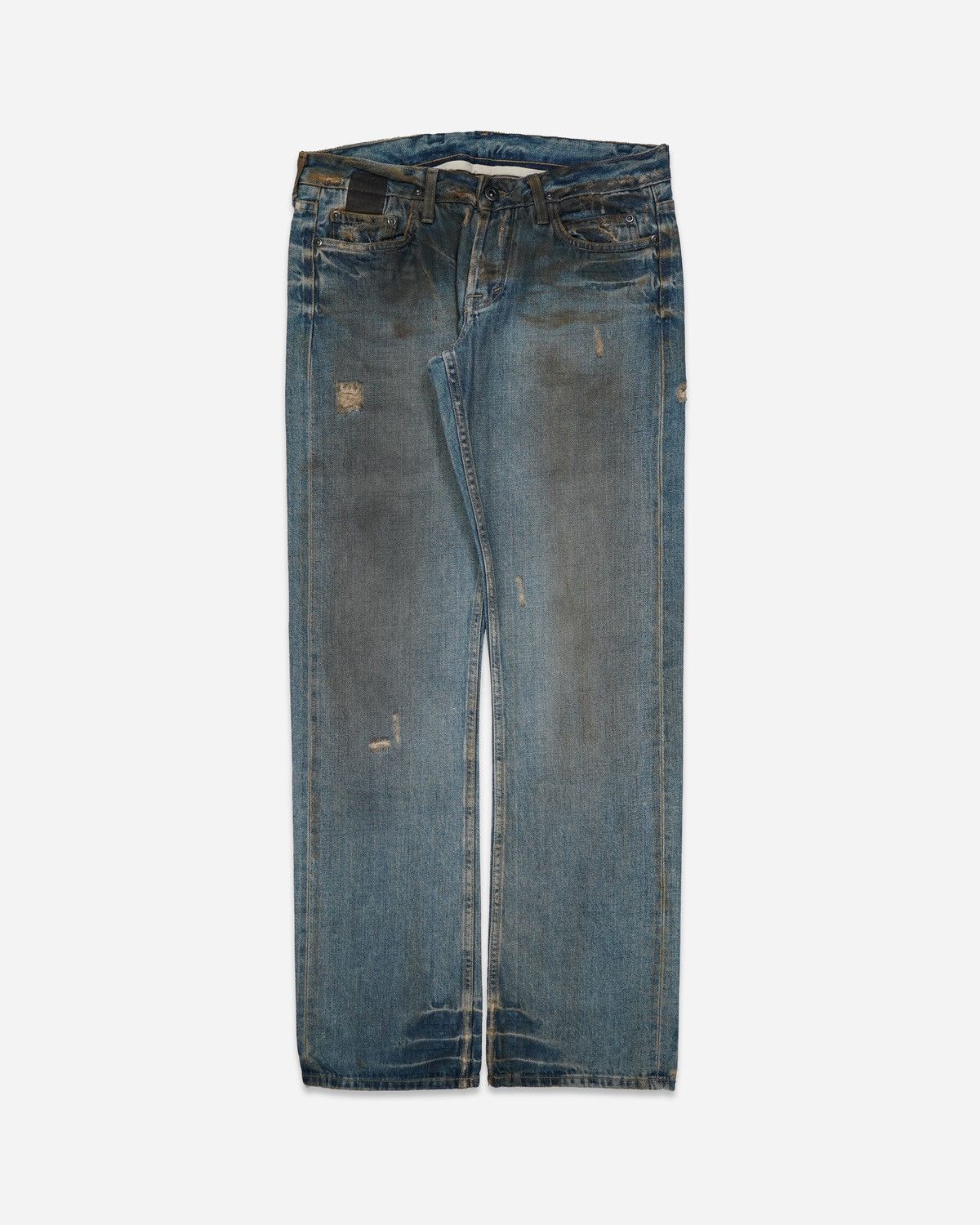 Rick Owens Rick Owens “Slab” Mudwash Denim Jeans - 1990’s | Grailed