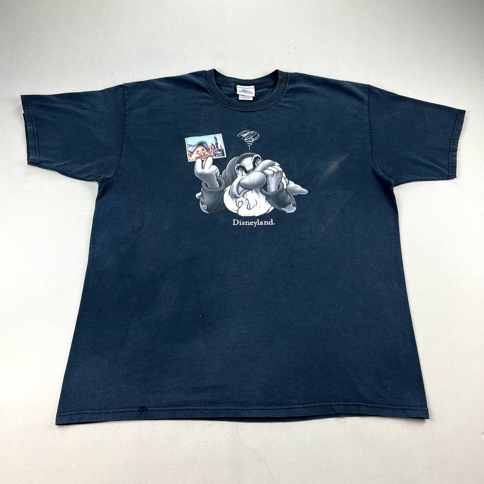 Vintage Vintage Disney Grumpy T-Shirt XXL Black Disneyland Dopey 90s ...