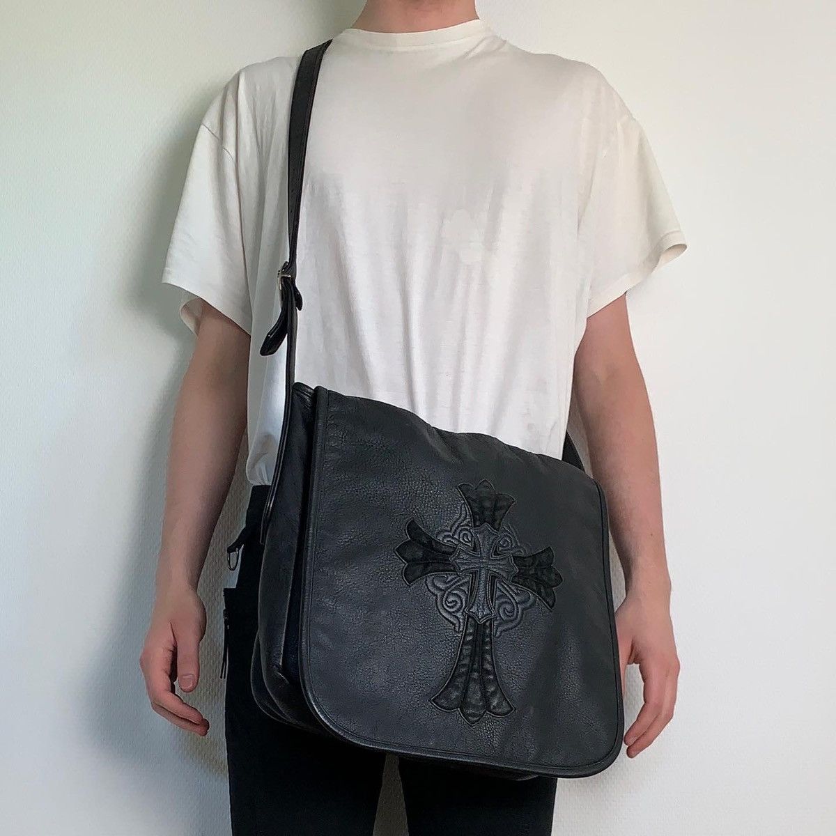 Chrome Hearts large messenger bag | Grailed