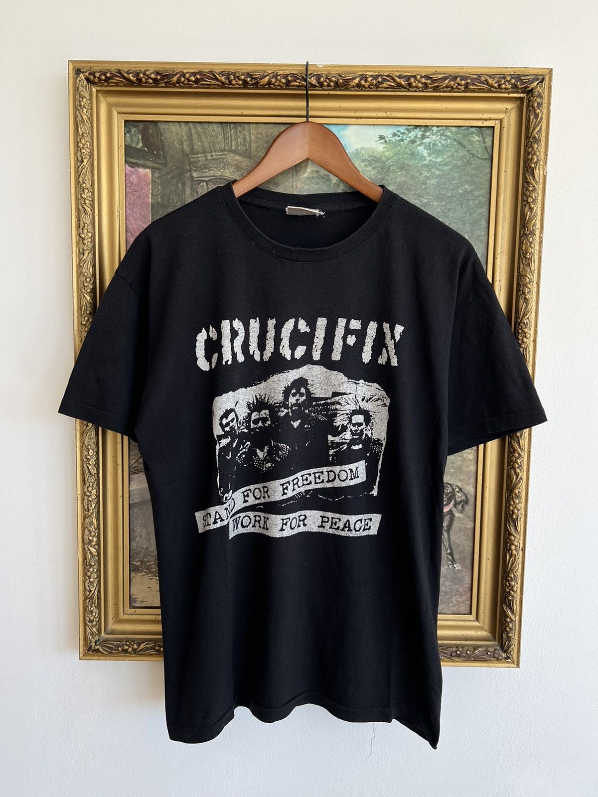 Vintage Vintage 2000s Crucifix Hardcore Punk Band Black Tee | Grailed