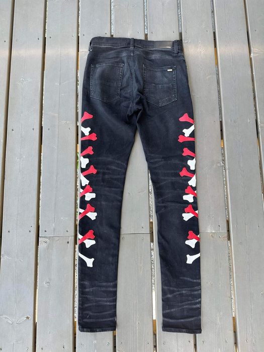 Amiri Amiri SS23 Chicago exclusive bone appliqué jeans | Grailed