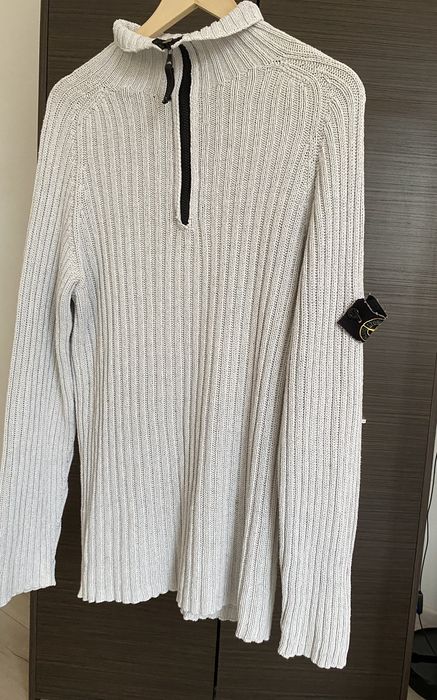 Stone Island Vintage Stone Island Knit Sweater 1/4 Zip Lampo | Grailed