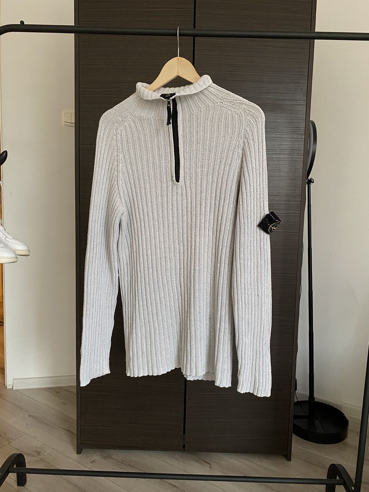 Massimo Osti × Stone Island × Vintage Vintage Stone Island Knit Sweater 1/4 Zip Lampo | Grailed