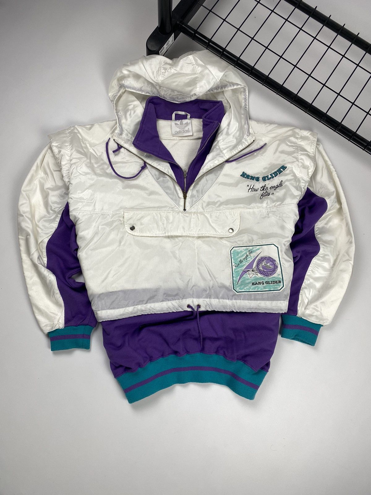 Adidas × Very Rare × Vintage Adidas vintage jacket hooded hang glider ...