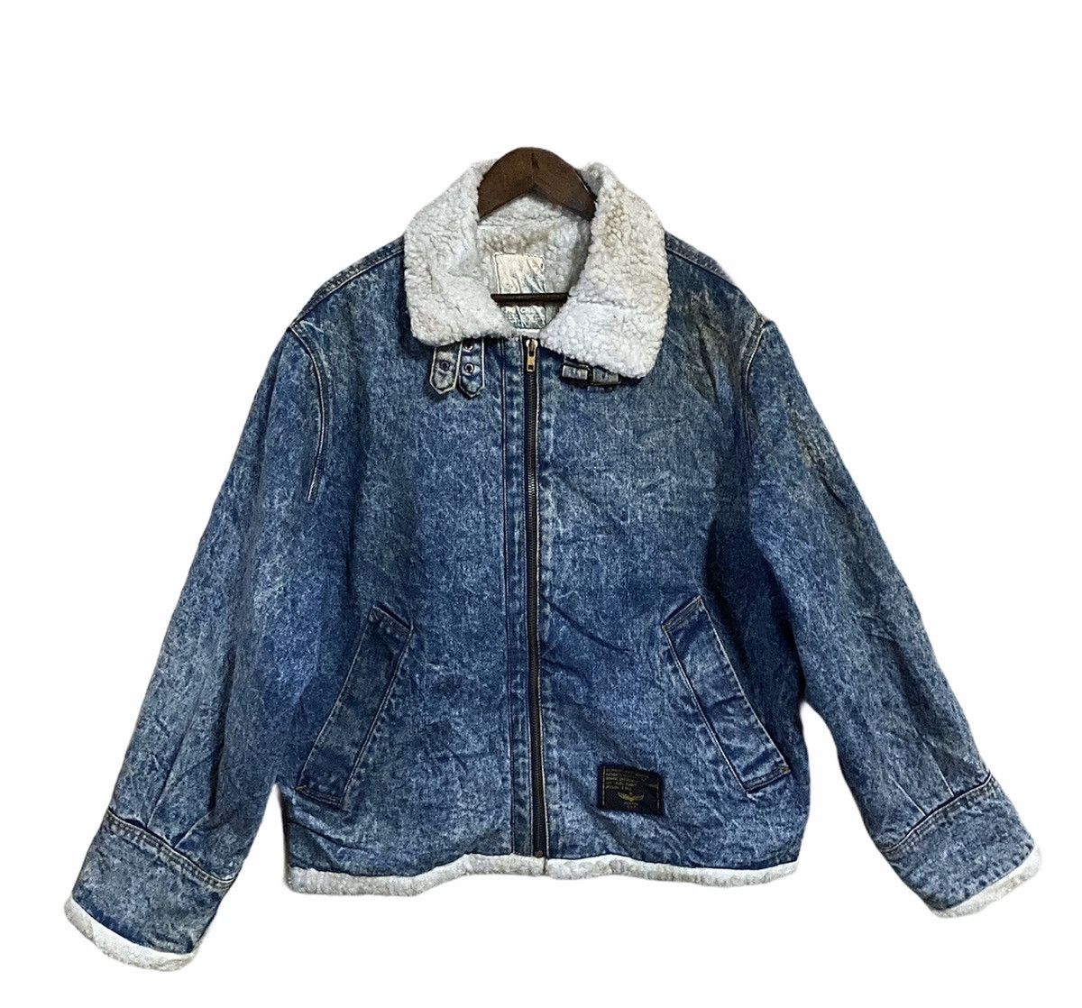 Vintage Vintage Denim Flight Jacket Aviation USA | Grailed