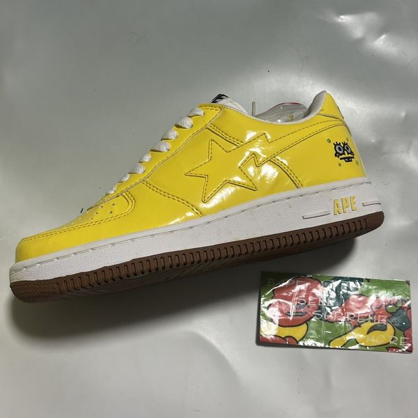 Bape 2008 spongebob BAPE Sta yellow patent leather | Grailed