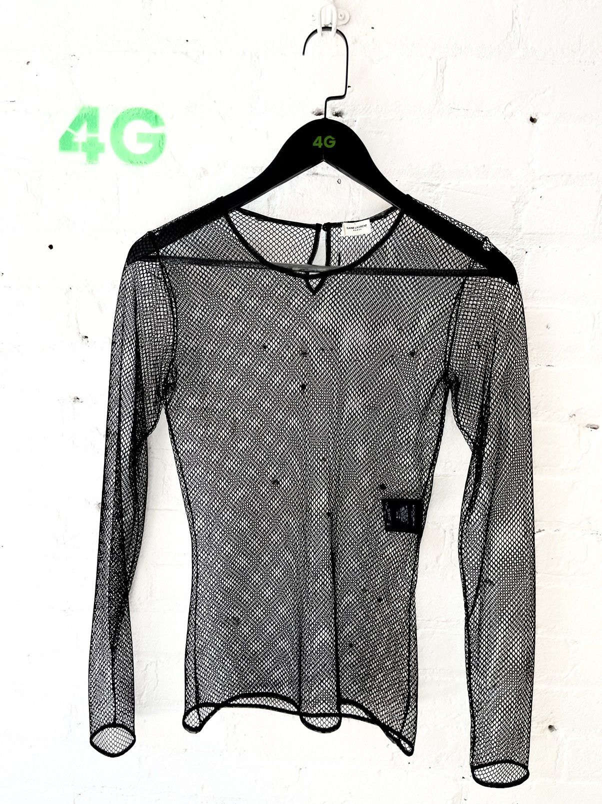 Hedi Slimane × Saint Laurent Paris SLP HEDI FW15 MESH SHEER RUNWAY ...