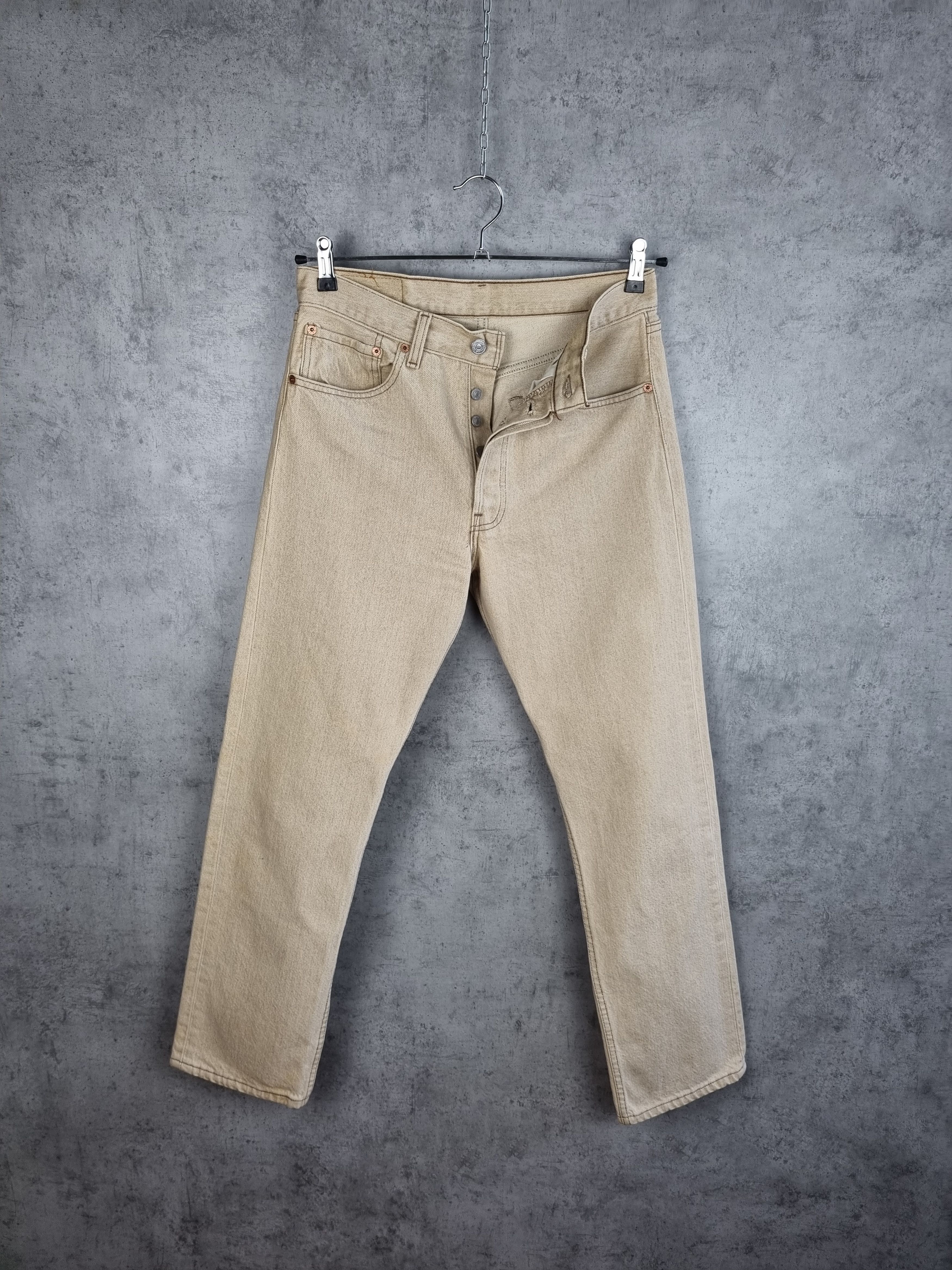 1997 Sand Color Levis 501 Red Tab Vintage Jeans