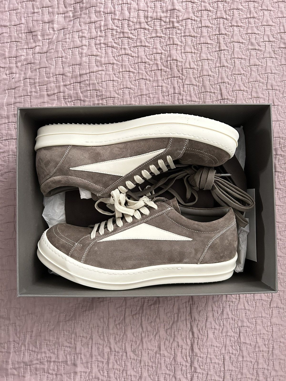Rick Owens RICK OWENS DUST BROWN SNEAK VINTAGE VANS *RARE* SS23 | Grailed
