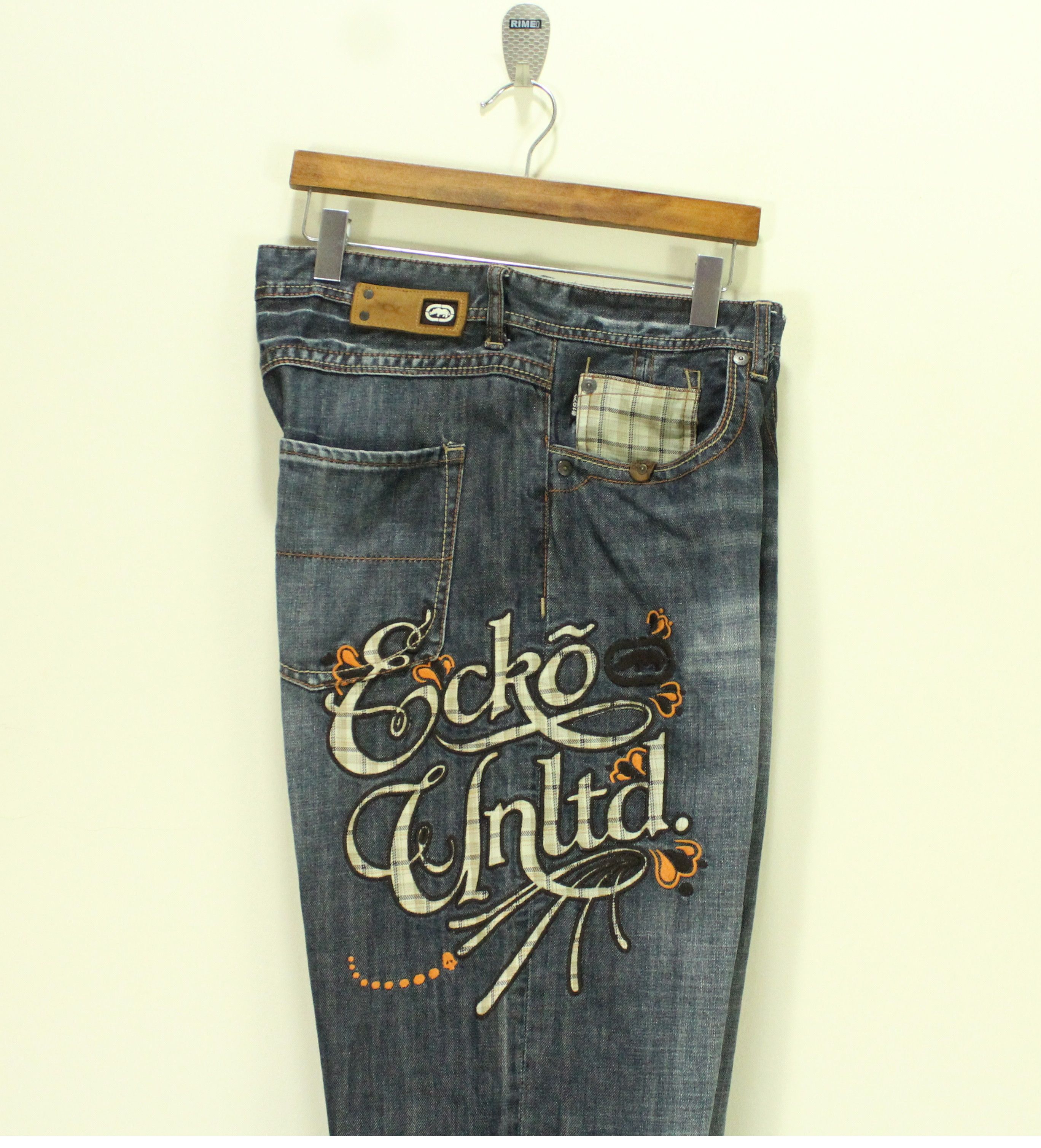 Ecko Unltd. × Jnco × Vintage BAGGY FIT ECKO UNLTD Denim Big Logo Spell Out | Grailed