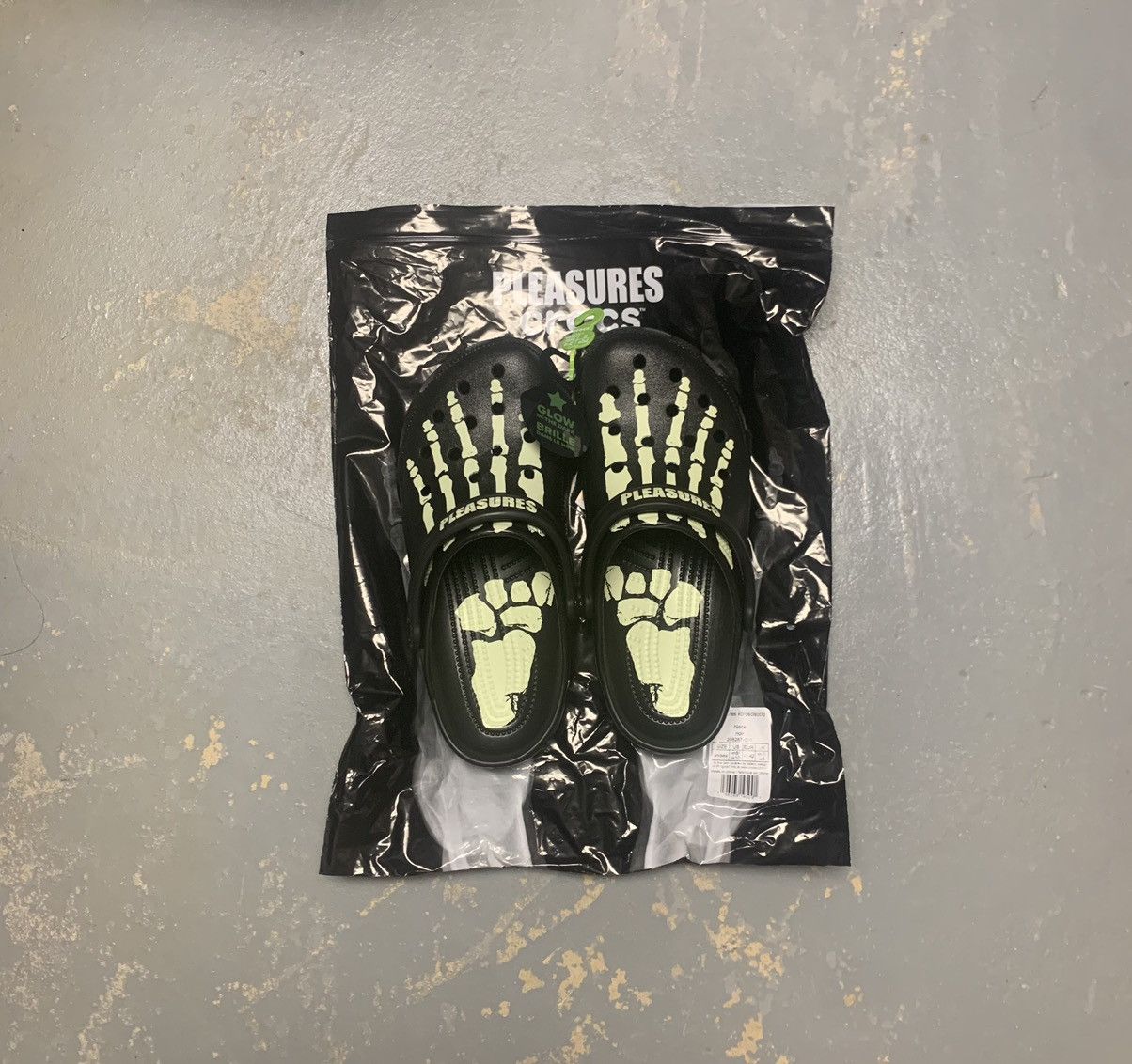 Crocs Pleasures x Crocks “Glow in the Dark” Skeleton Feet | Grailed
