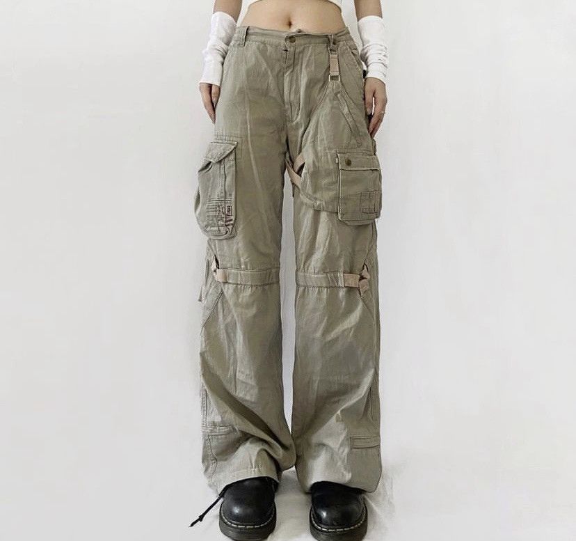20471120 × Beauty Beast × Hysteric Glamour RARE JAPANESE 3QR BONDAGE CARGO PANTS VERY NICE ...