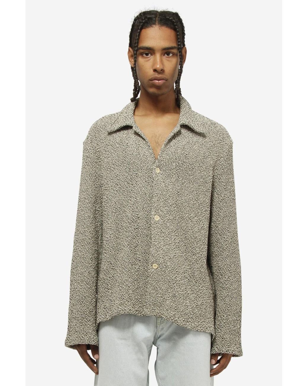 Our Legacy Our Legacy Retreat Shirt in Black/White Crochet | Grailed