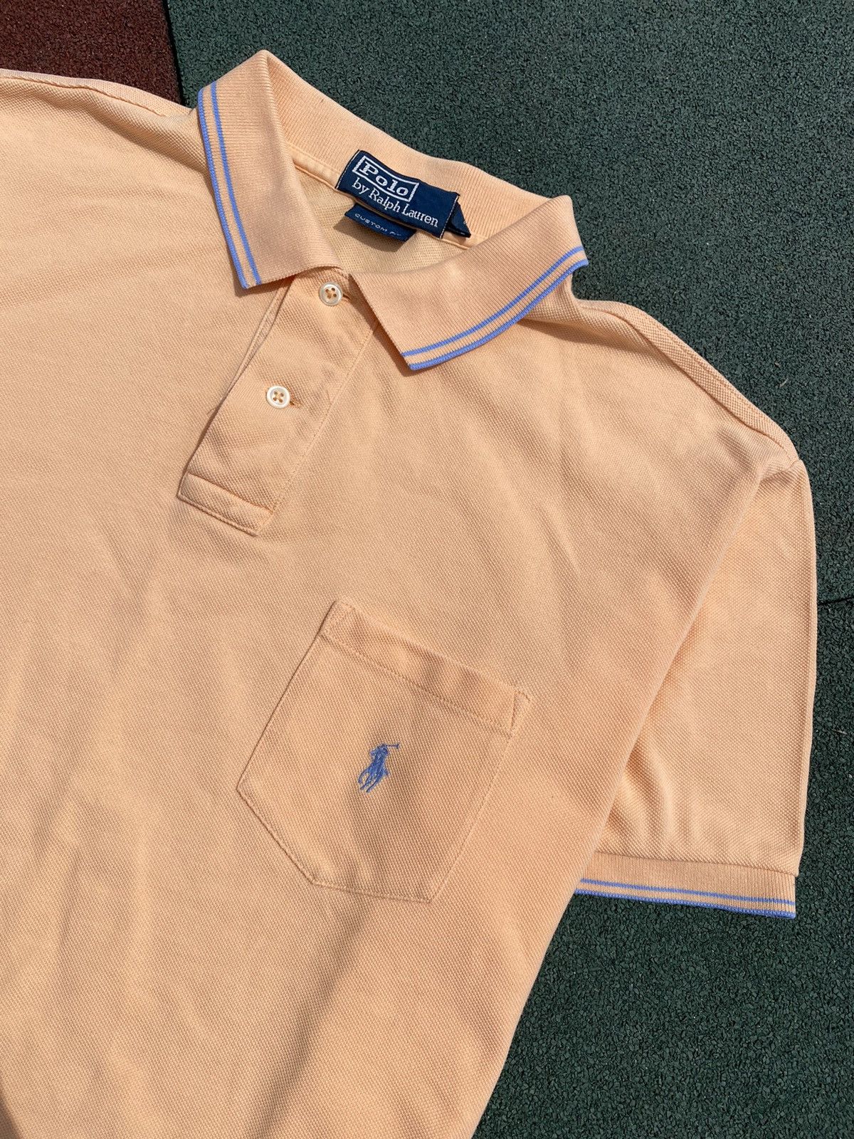 Ralph Lauren Polos Polo Ralph Lauren peach color vintage mini pocket ...