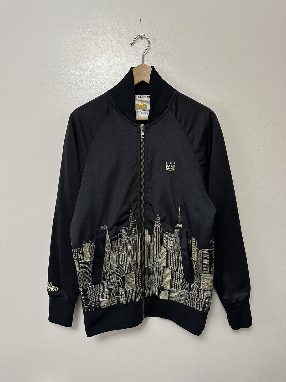 Vintage Vintage Y2K PNB Nation Bomber Jacket embroidered NY Skyline ...