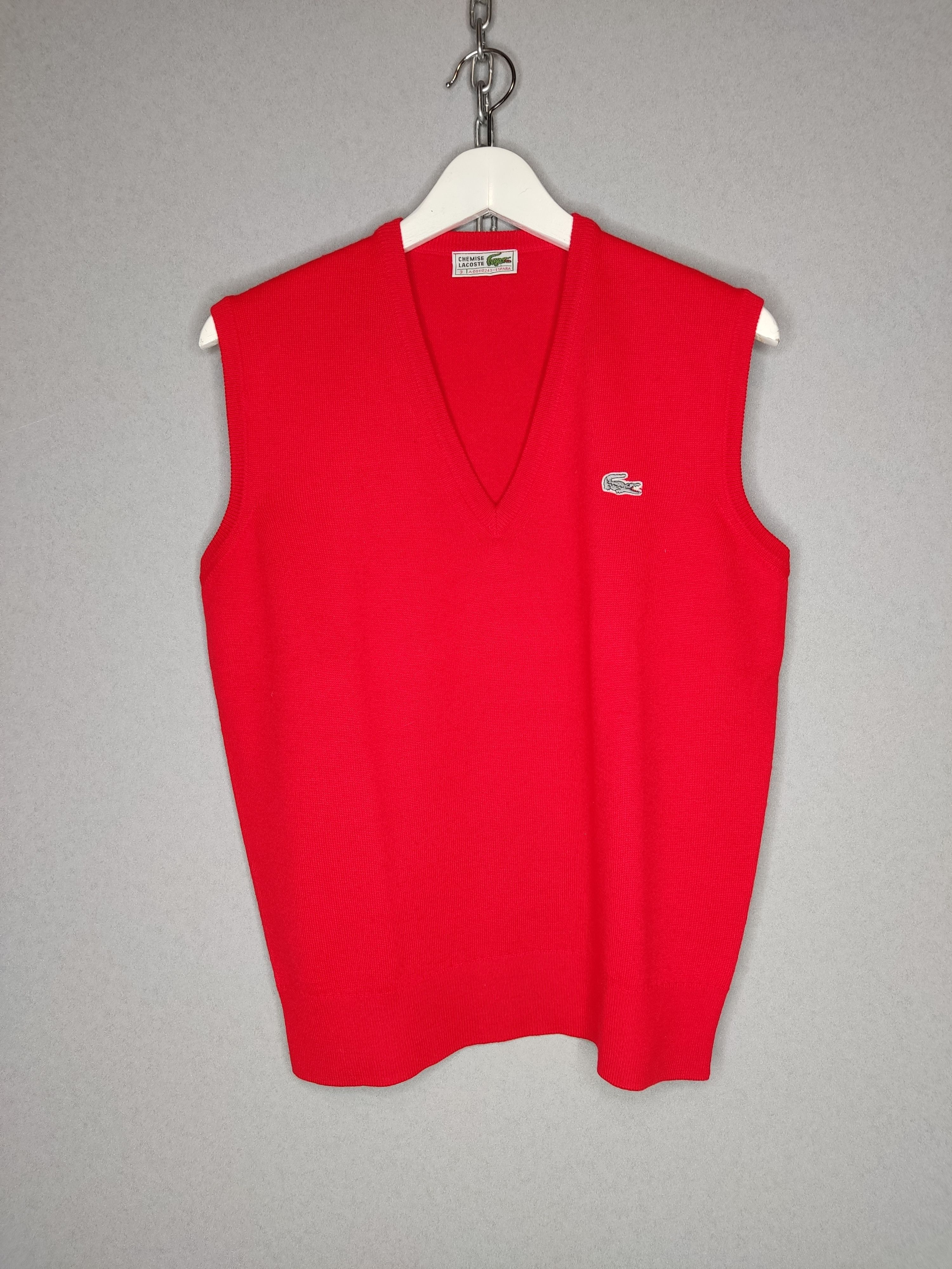 Lacoste × Streetwear × Vintage 80/90s LACOSTE Chemise Wool Vest Made in ...