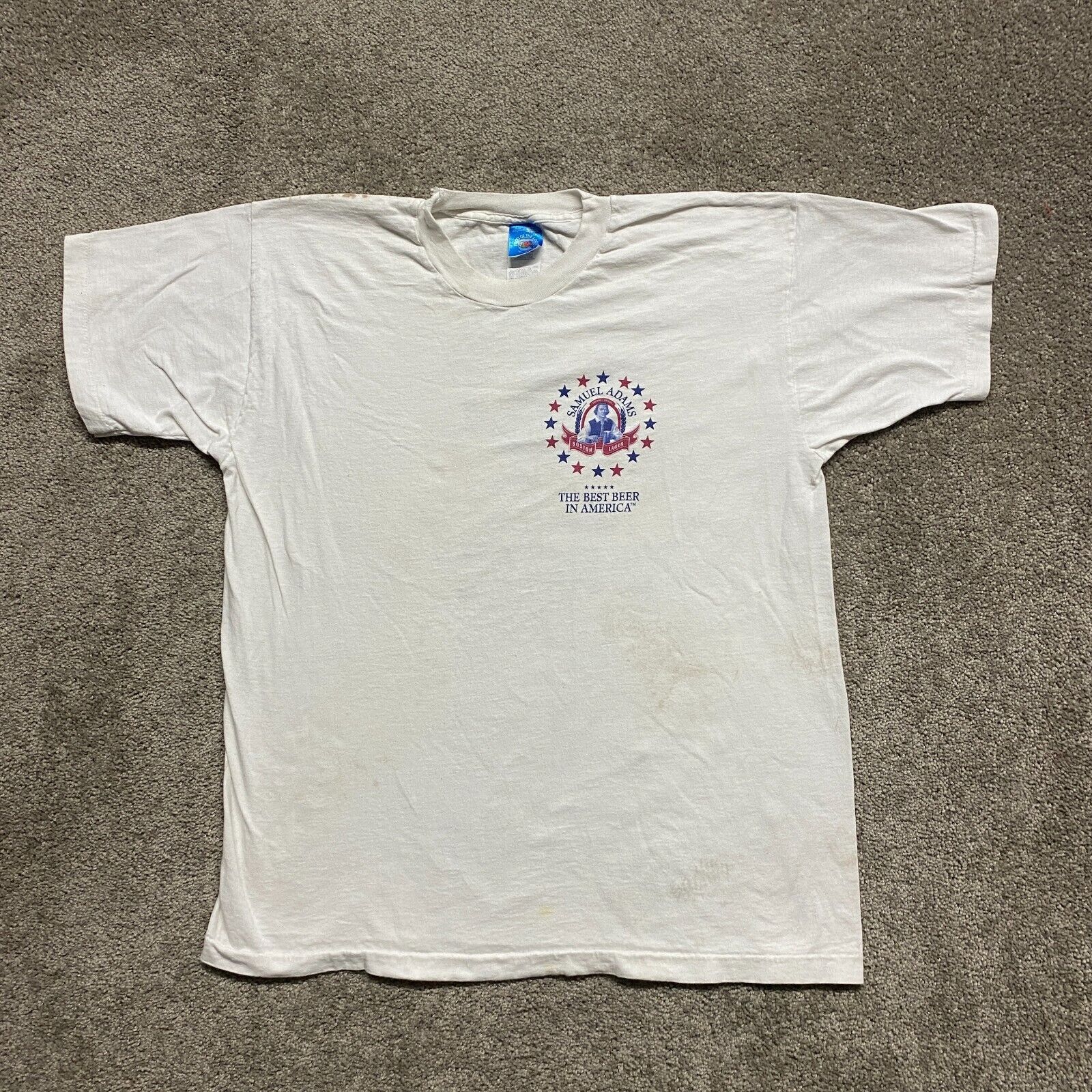 Fruit Of The Loom Vintage 90s Samuel Adams Shirt Adult XL White Beer ...