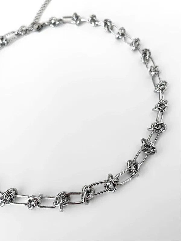 Cuban Link Chain Rock Thorns Knot Chains Choker Necklace | Grailed