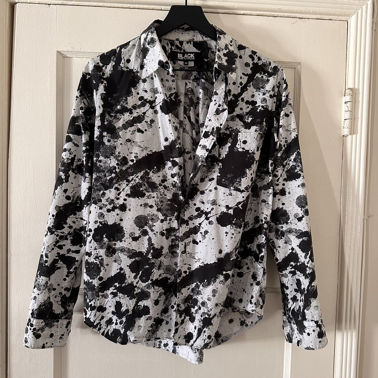 Comme des Garcons Black Commes Des Garçon Black Blood Splatter Button ...