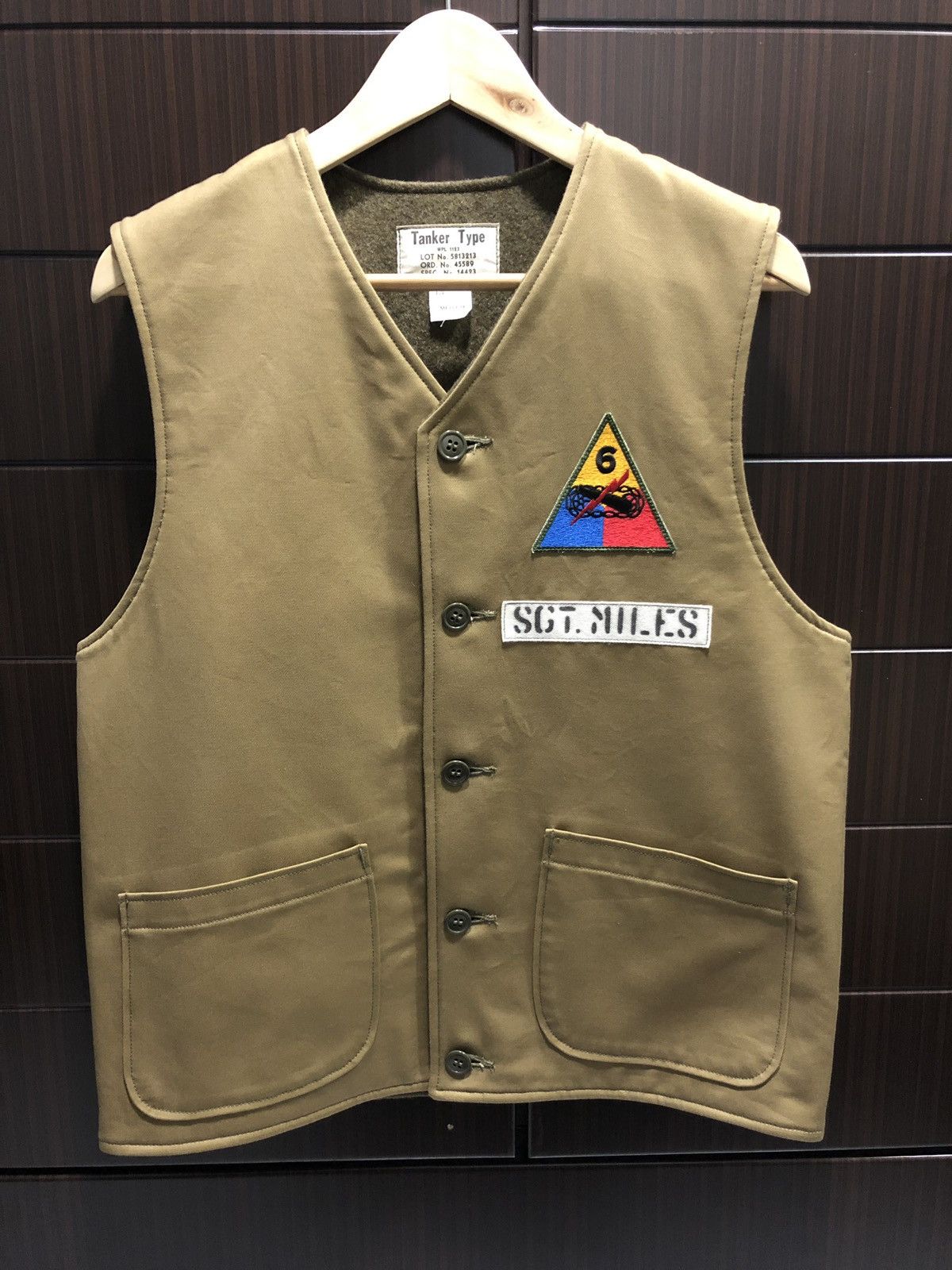 The Real McCoy's TANKER VEST / 6TH ARMED DIV. | Grailed