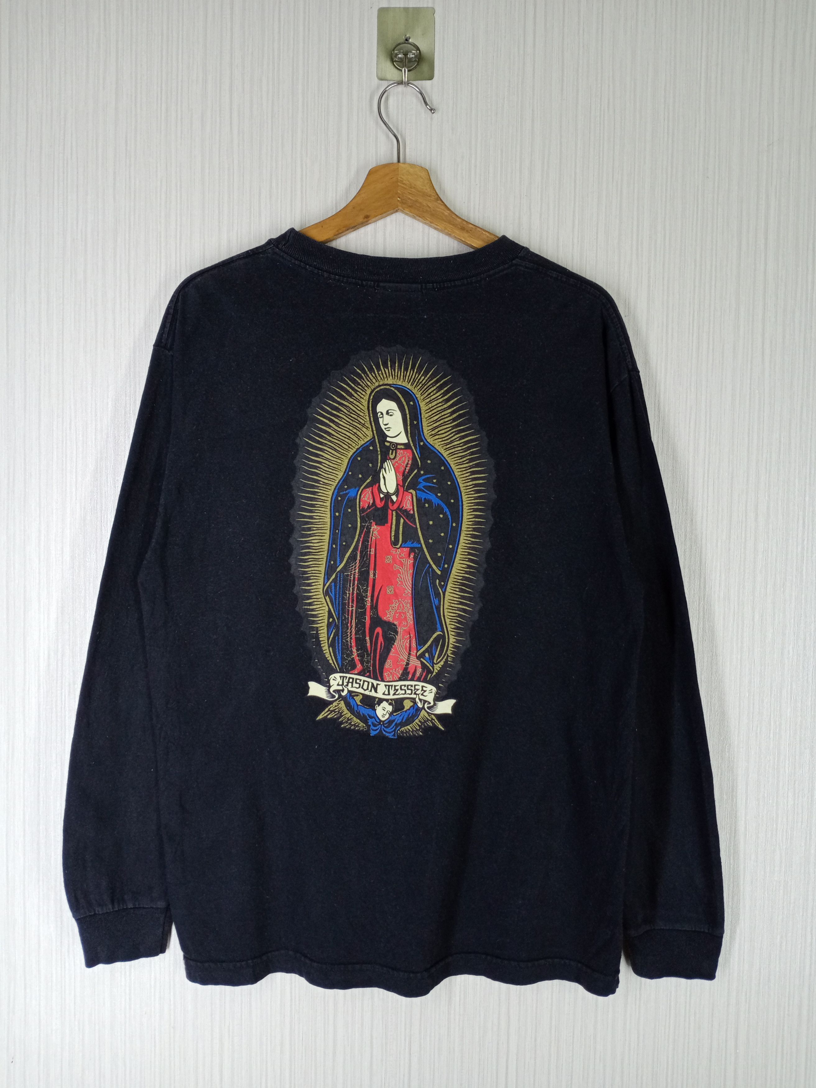 Santa Cruz Skateboards SC Virgin Mary Jason Jesse Long Sleeve Tshirt ...