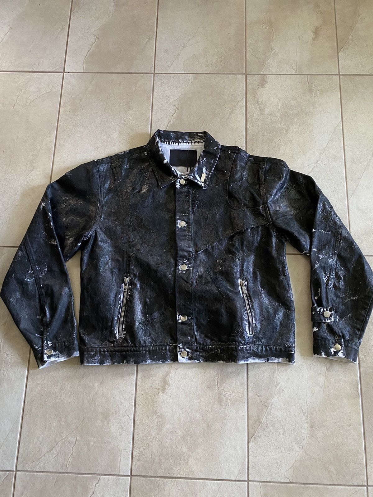 Heliot Emil Heliot Emil Black Chrysalis Denim Jacket | Grailed