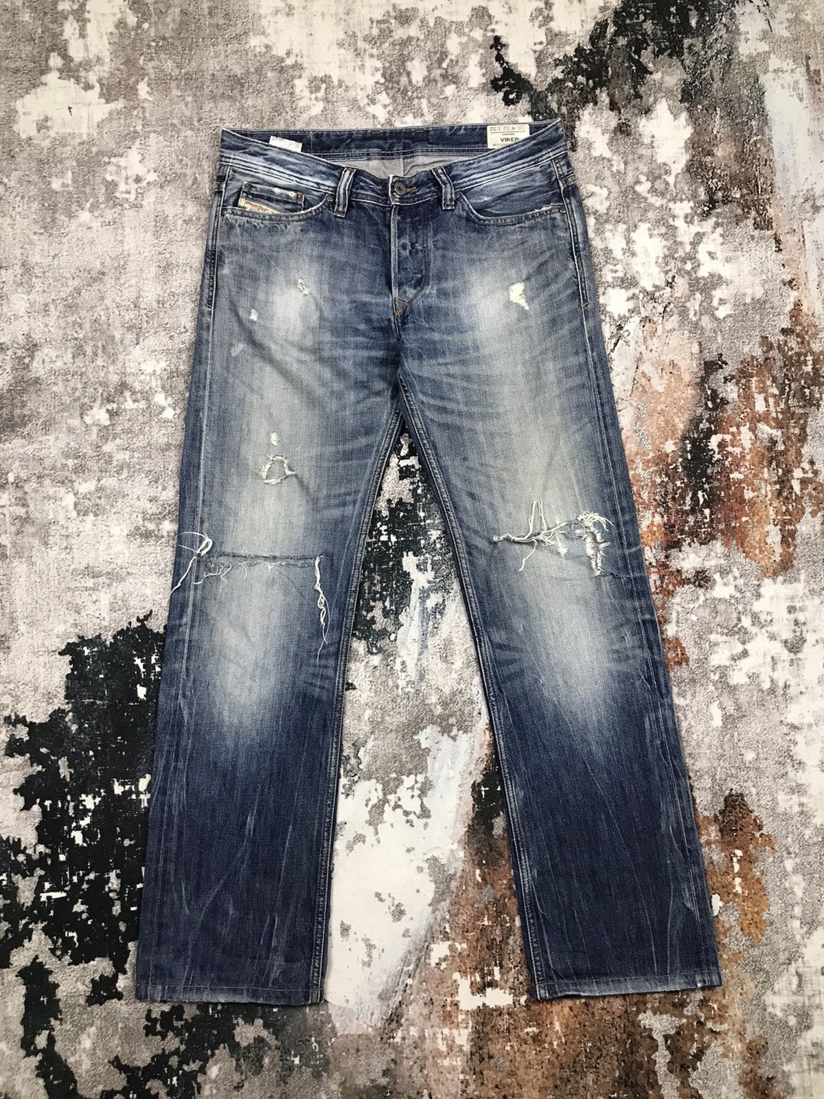 Diesel Vintage Diesel Viker Distressed Light Wash Denim Jeans | Grailed