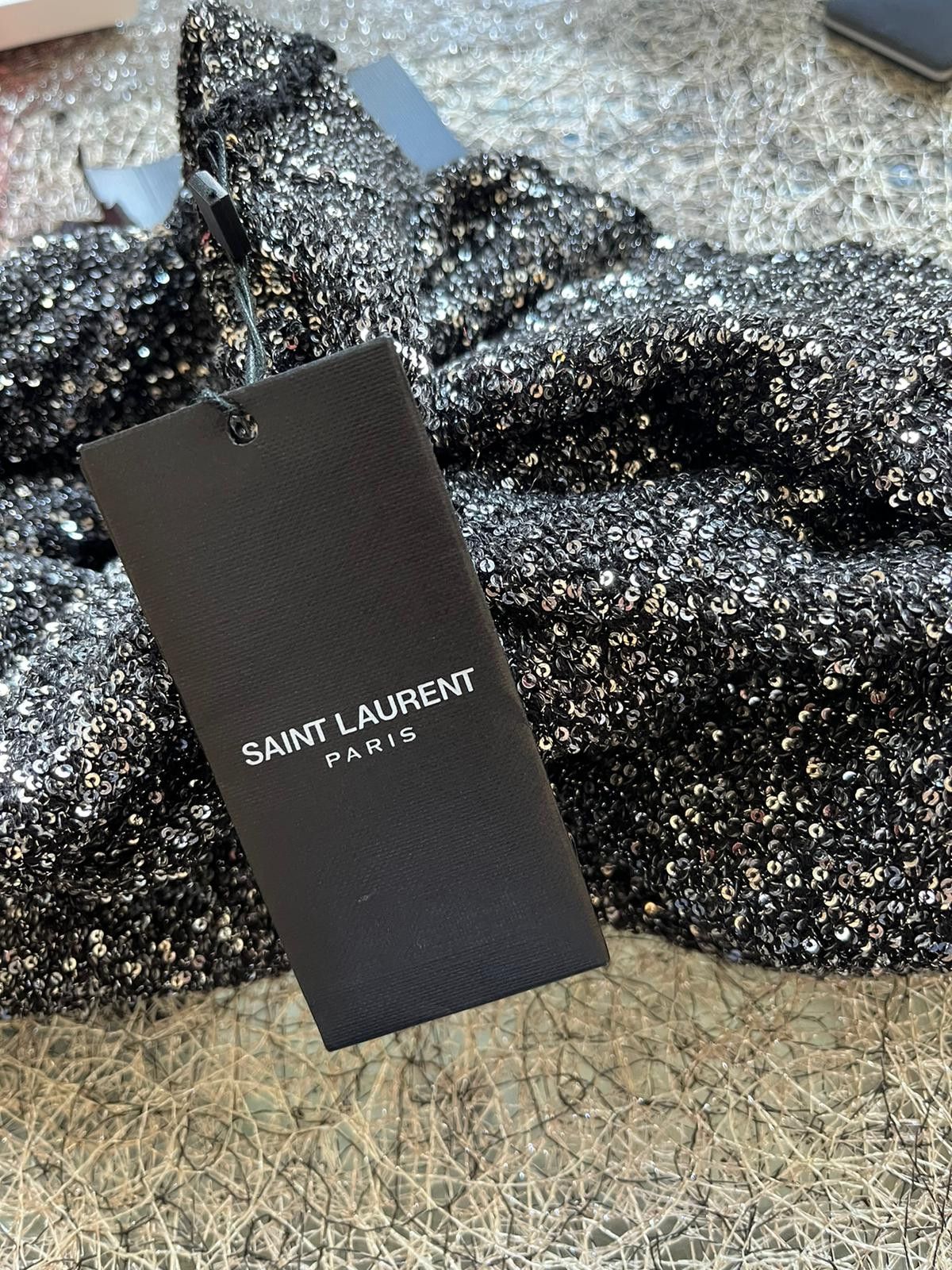 Saint Laurent Paris Sequence Sparkle Knitwear in Multicolor | Grailed
