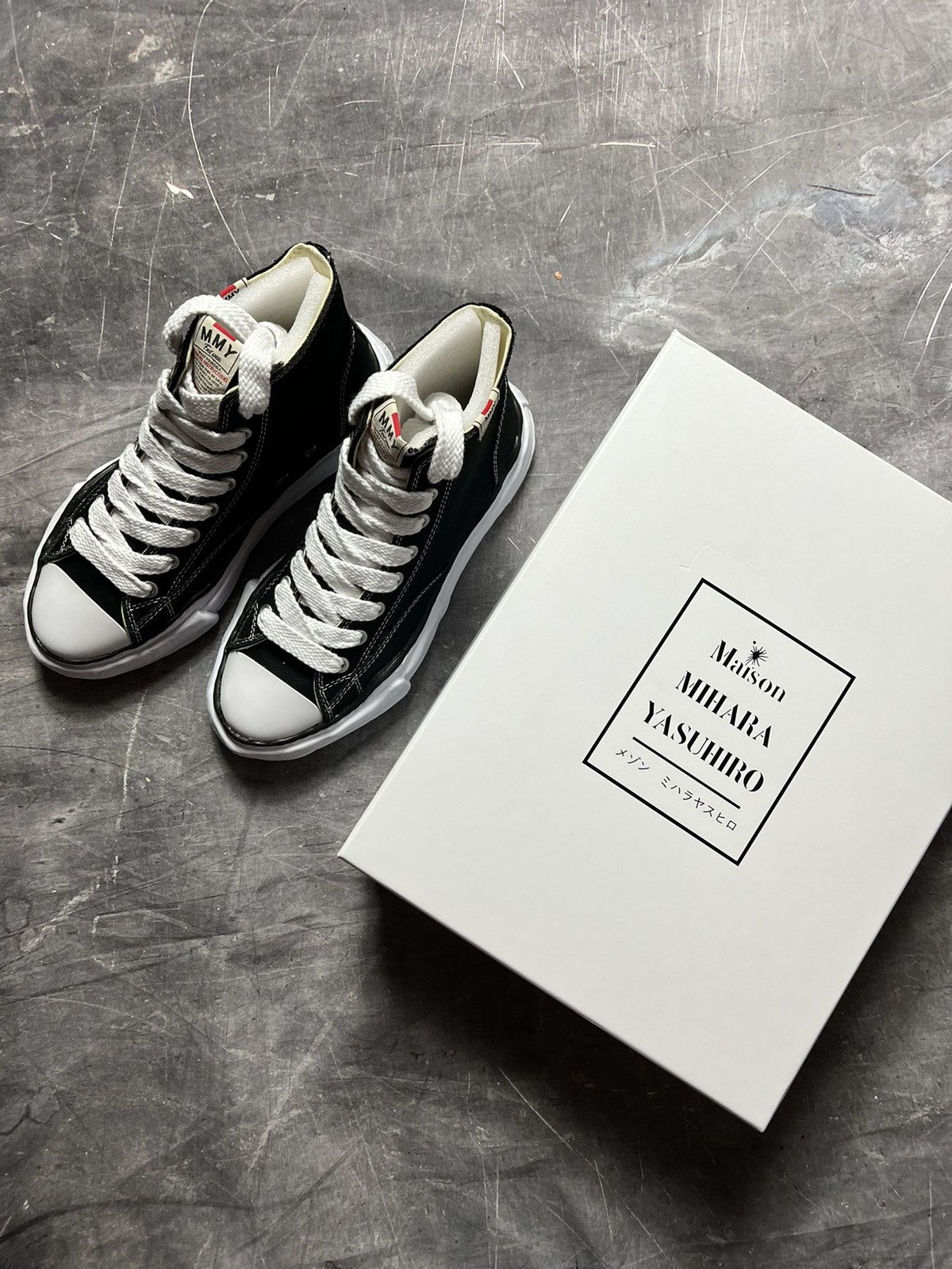 Miharayasuhiro Maison Mihara Yasuhiro OG Sole High Top Black | Grailed