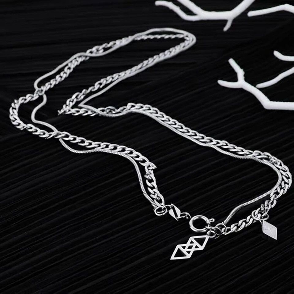 Cuban Link Chain Rhombus Cross Chain Necklace | Grailed
