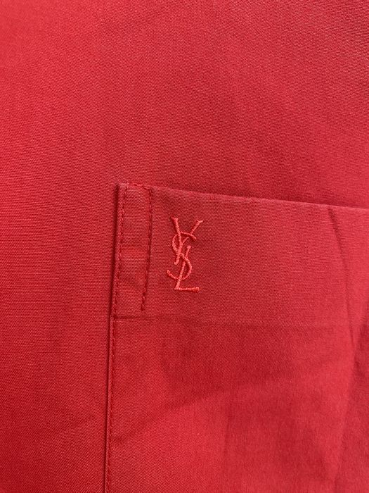 Vintage Red YSL Shirt Summer | Grailed