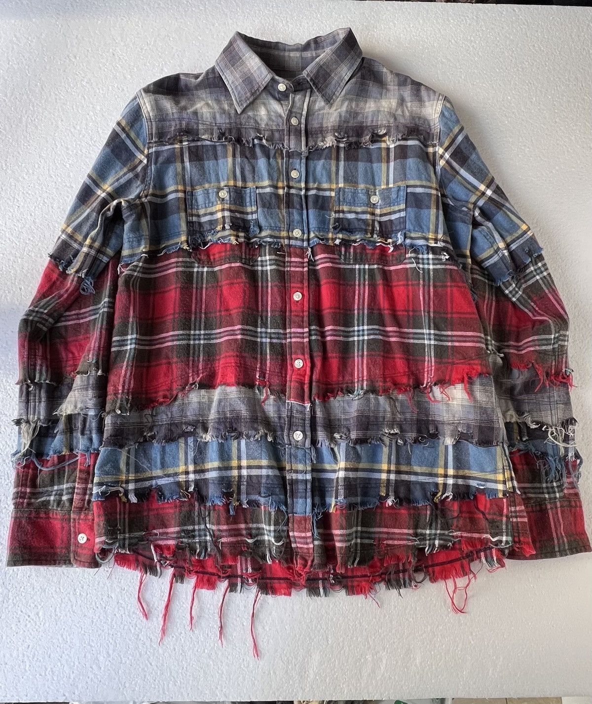 R13 R13 distressed flannel shirt | Grailed