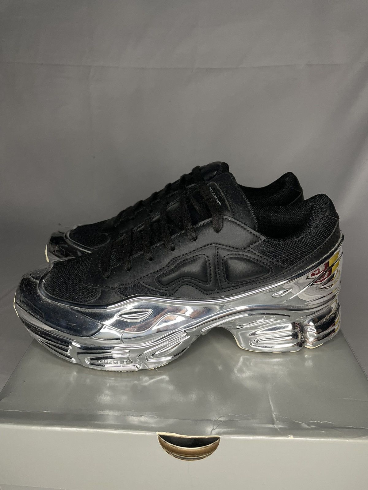 Raf Simons Raf Simons x Adidas Metallic Sliver Ozweego | Grailed