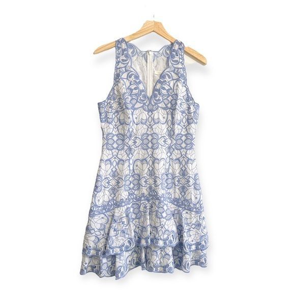 Jonathan Simkhai Jonathan Simkhai Scallop Cutout Embroidery V Neck Mini ...