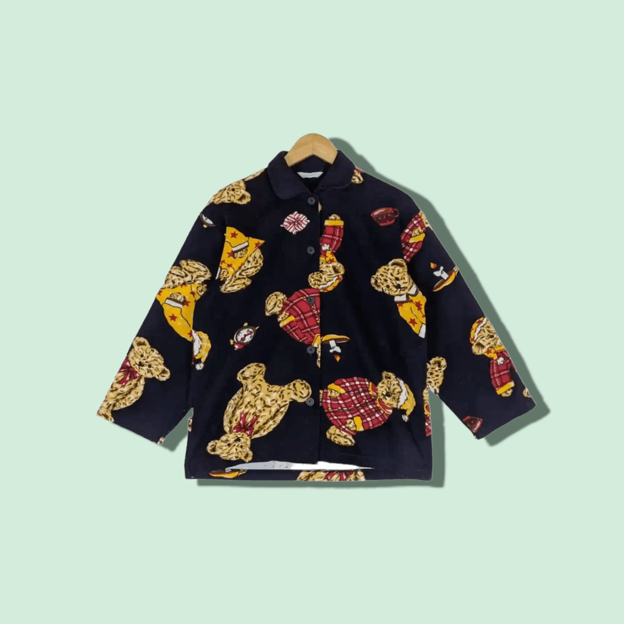 Japanese Brand Japan ELLE CHANTE Polo Bear Full Print Button Up Jacket ...