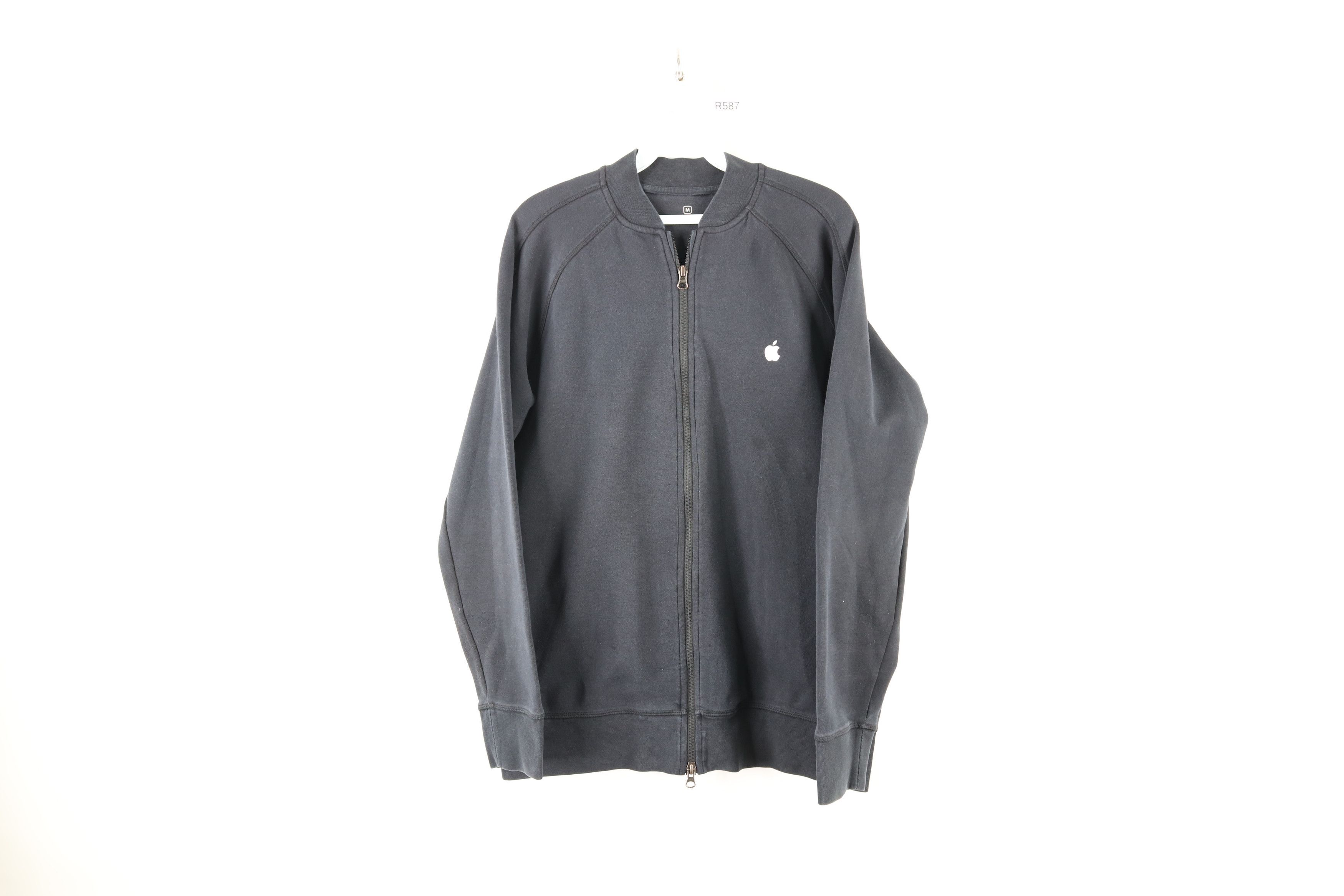 Vintage Apple Inc Employee Issued Full Zip Bomber Jacket Black | Grailed