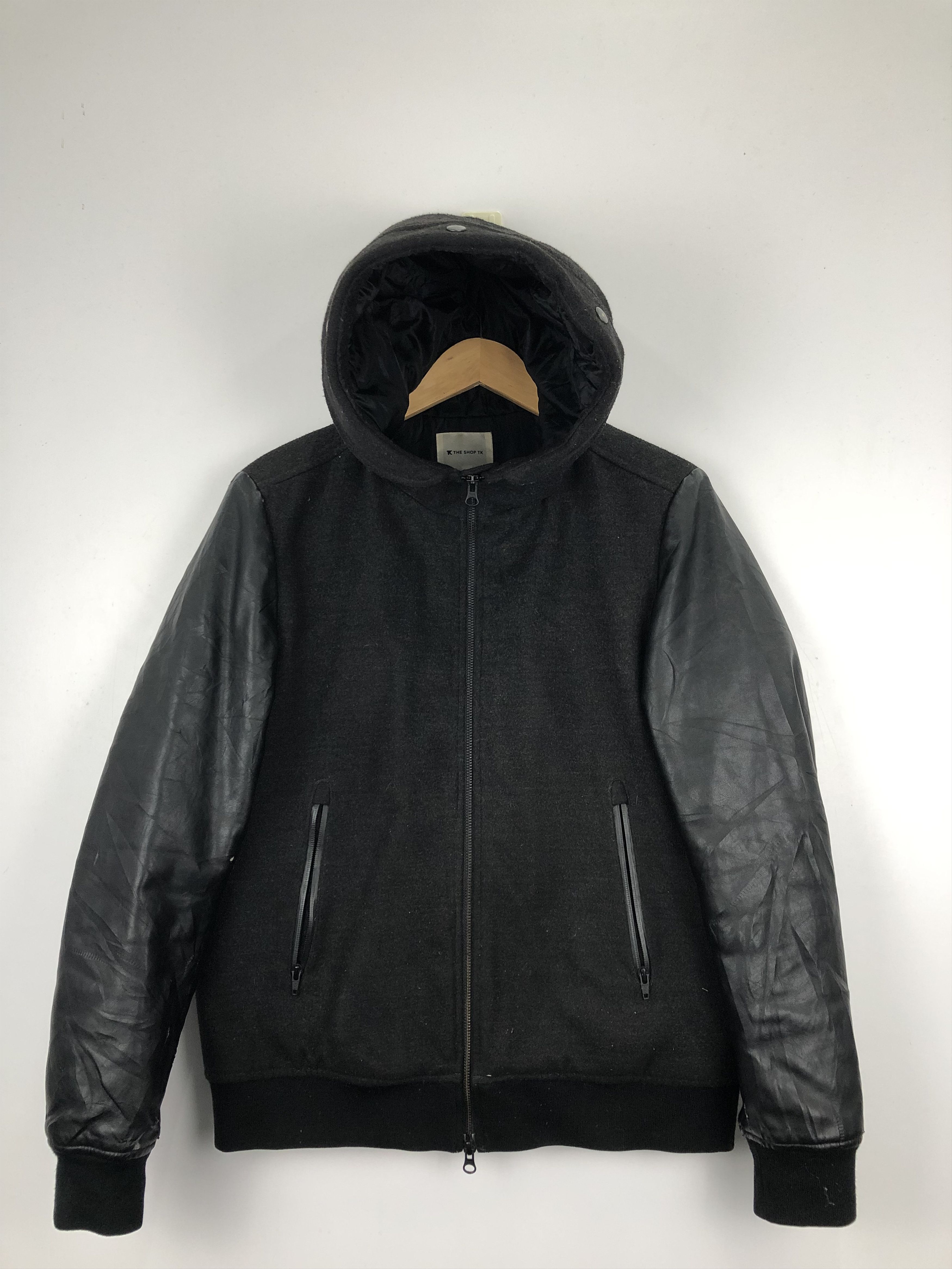 Vintage Vintage The Shop TK Varsity Leather Sleeve Varsity Jacket | Grailed