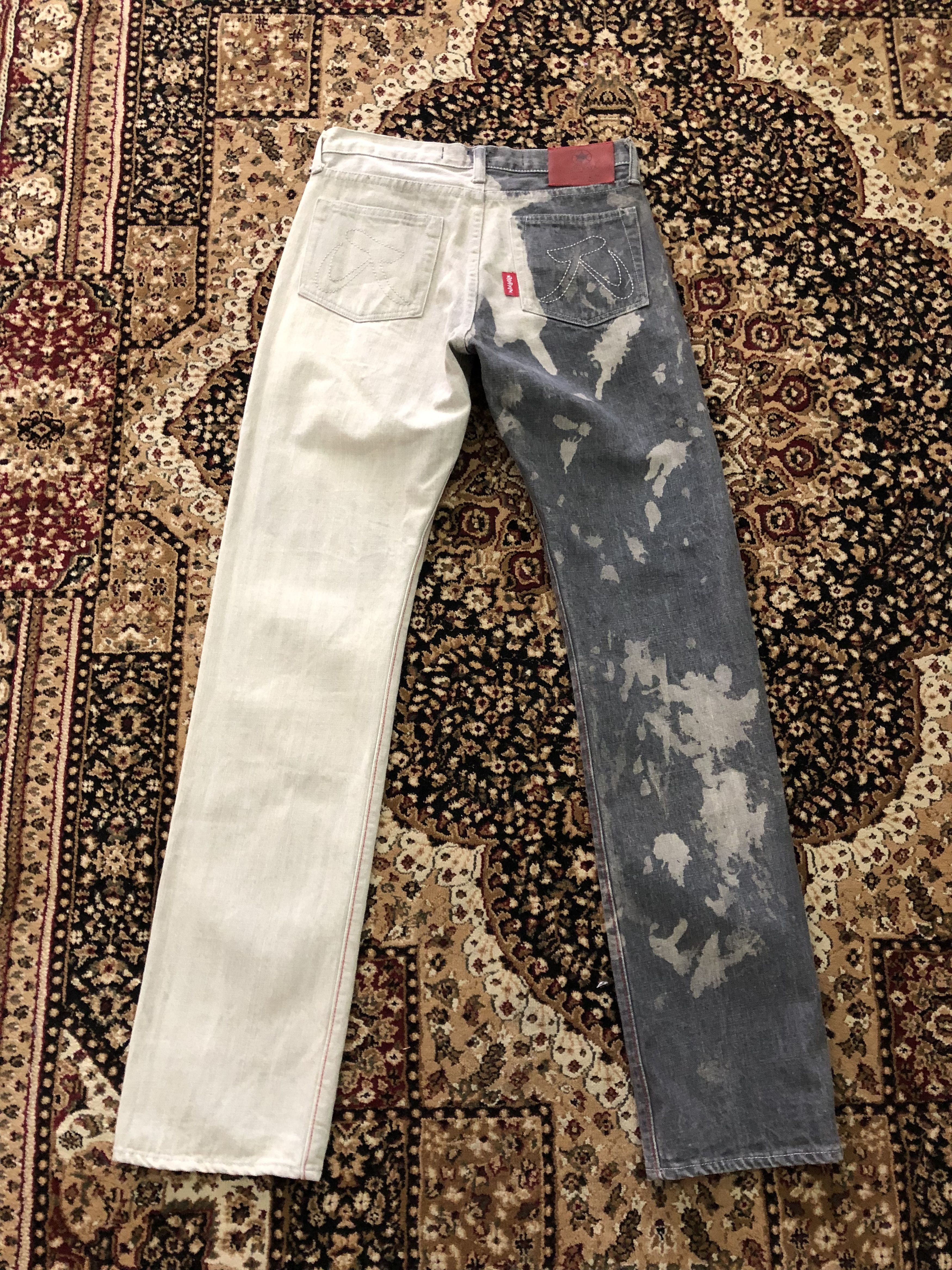 Japanese Brand KIMURAYA Made in Japan Two Tones Bleached Style Denim ...