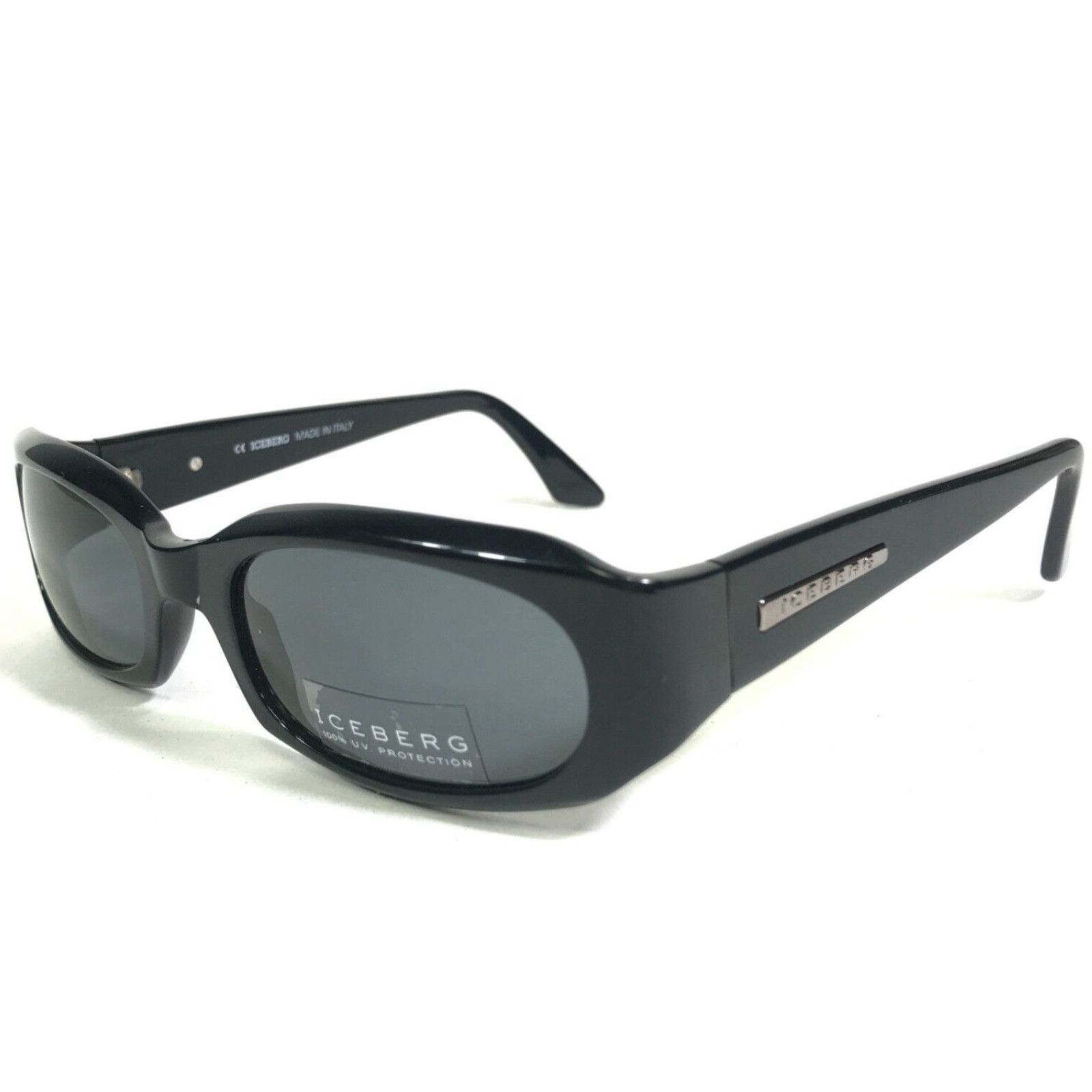 Vintage Iceberg Sunglasses IG 85191 118 Black Rectangular Frames with ...