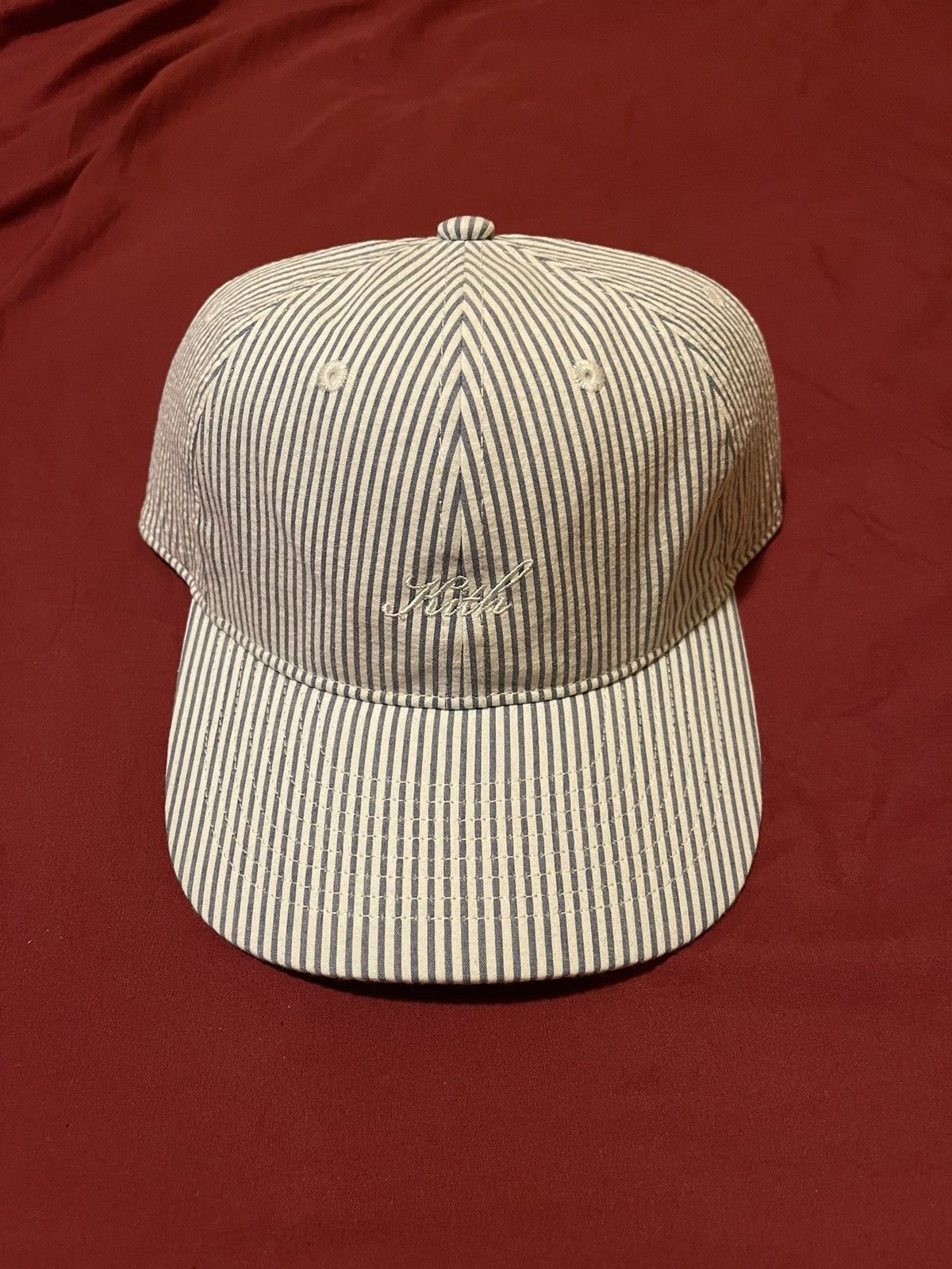 Kith Pinstriped Kith Script Logo Hat | Grailed
