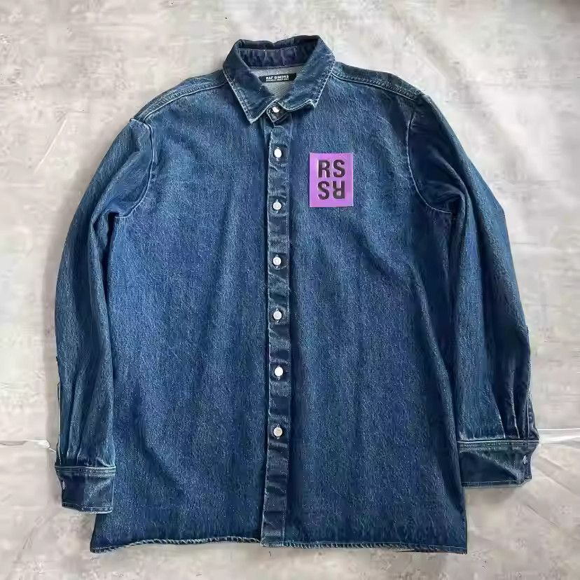 Raf Simons Raf Simons leather denim jacket jacket | Grailed