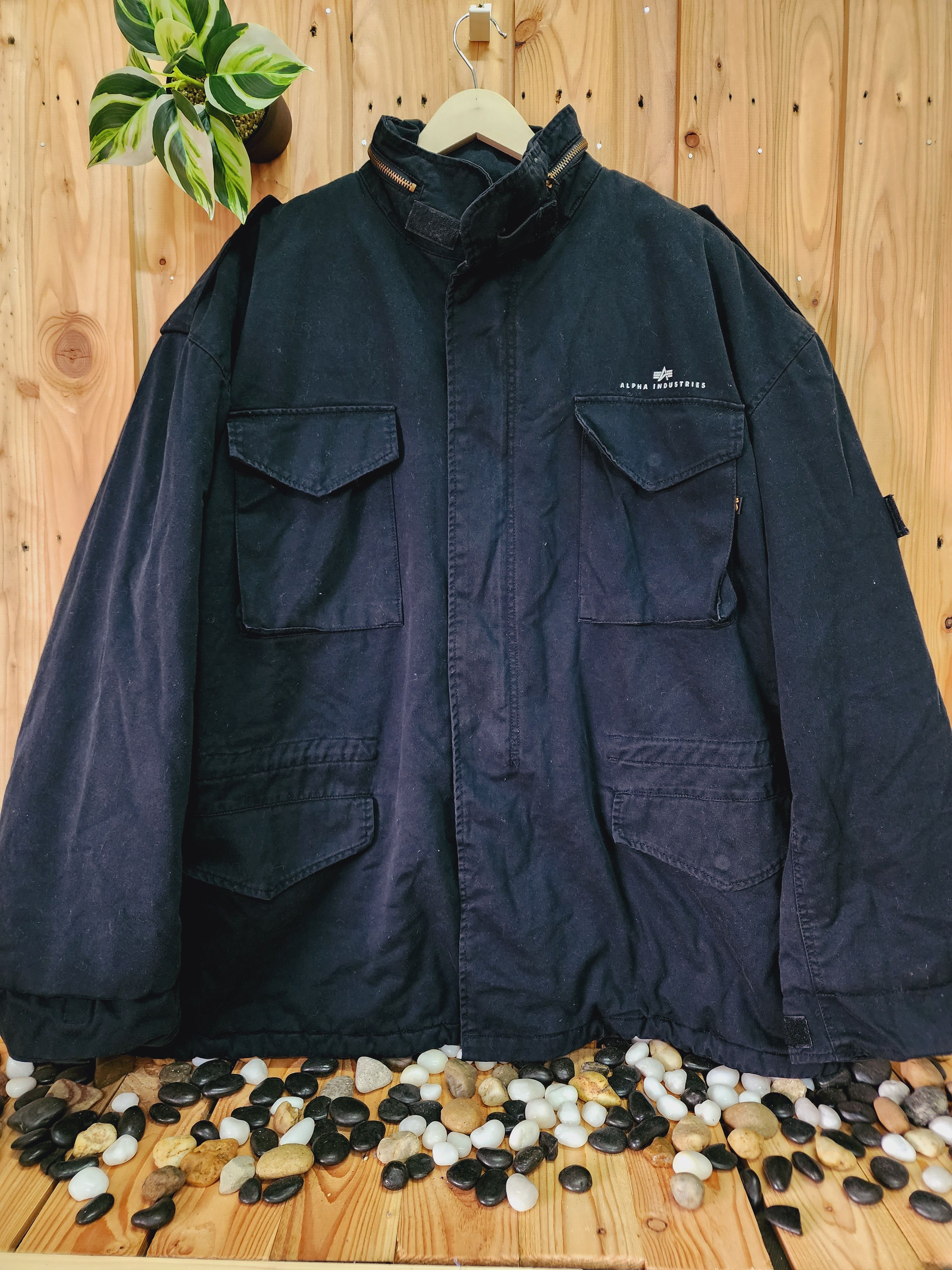 Alpha Industries × Military × Vintage Alpha industries Fleece inside ...