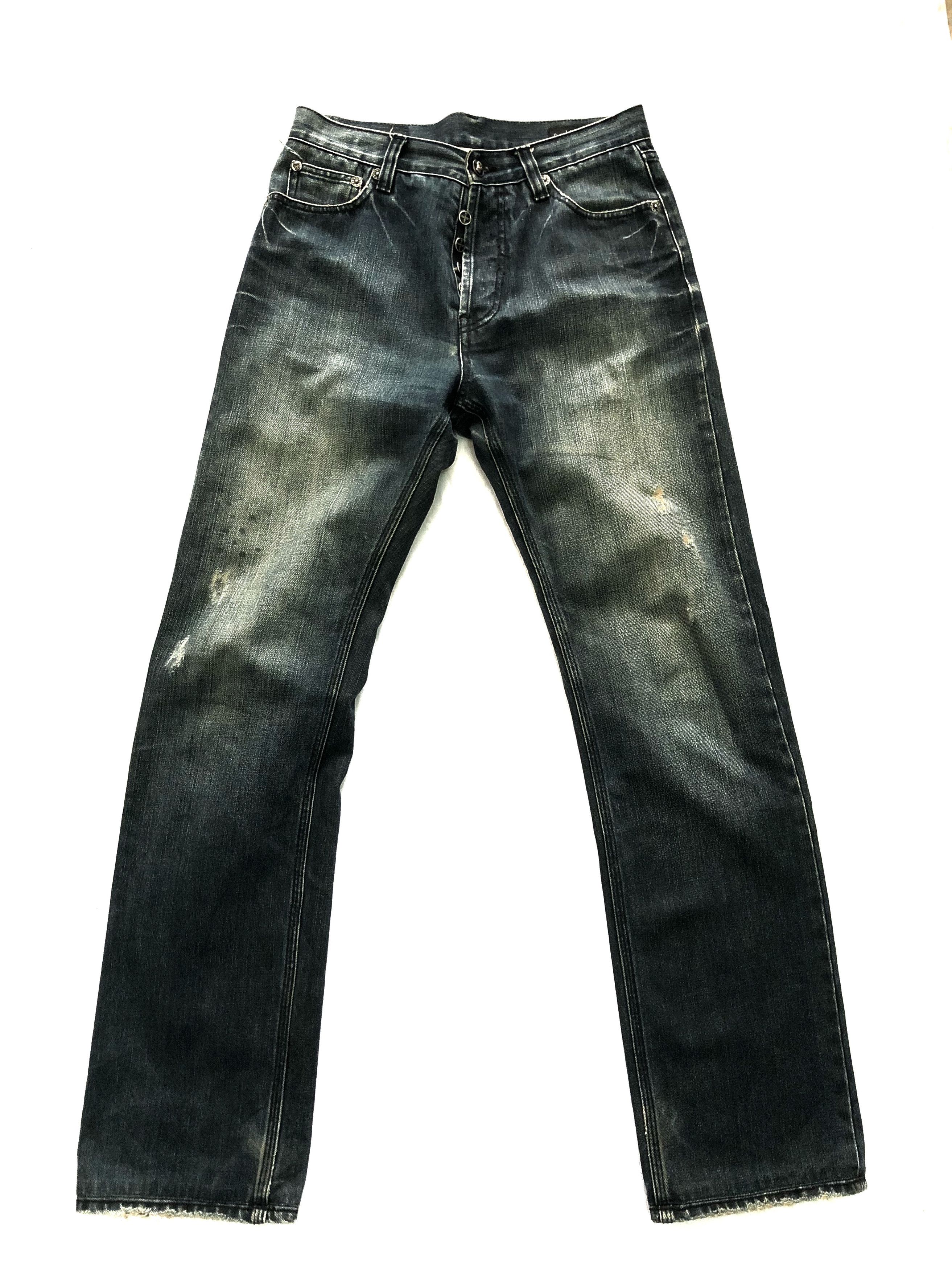 Levi's Levi's X Damien Hirst Limited Edition Distressed Denim Jeans ...