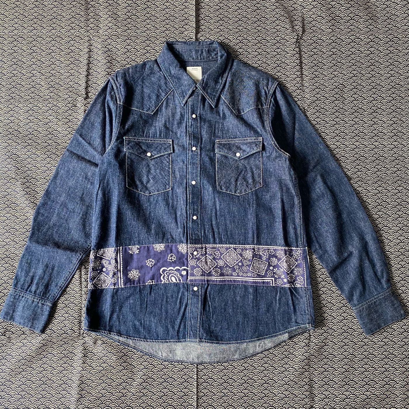 Visvim Social Sculpture Bandana Border Shirt One Wash | Grailed