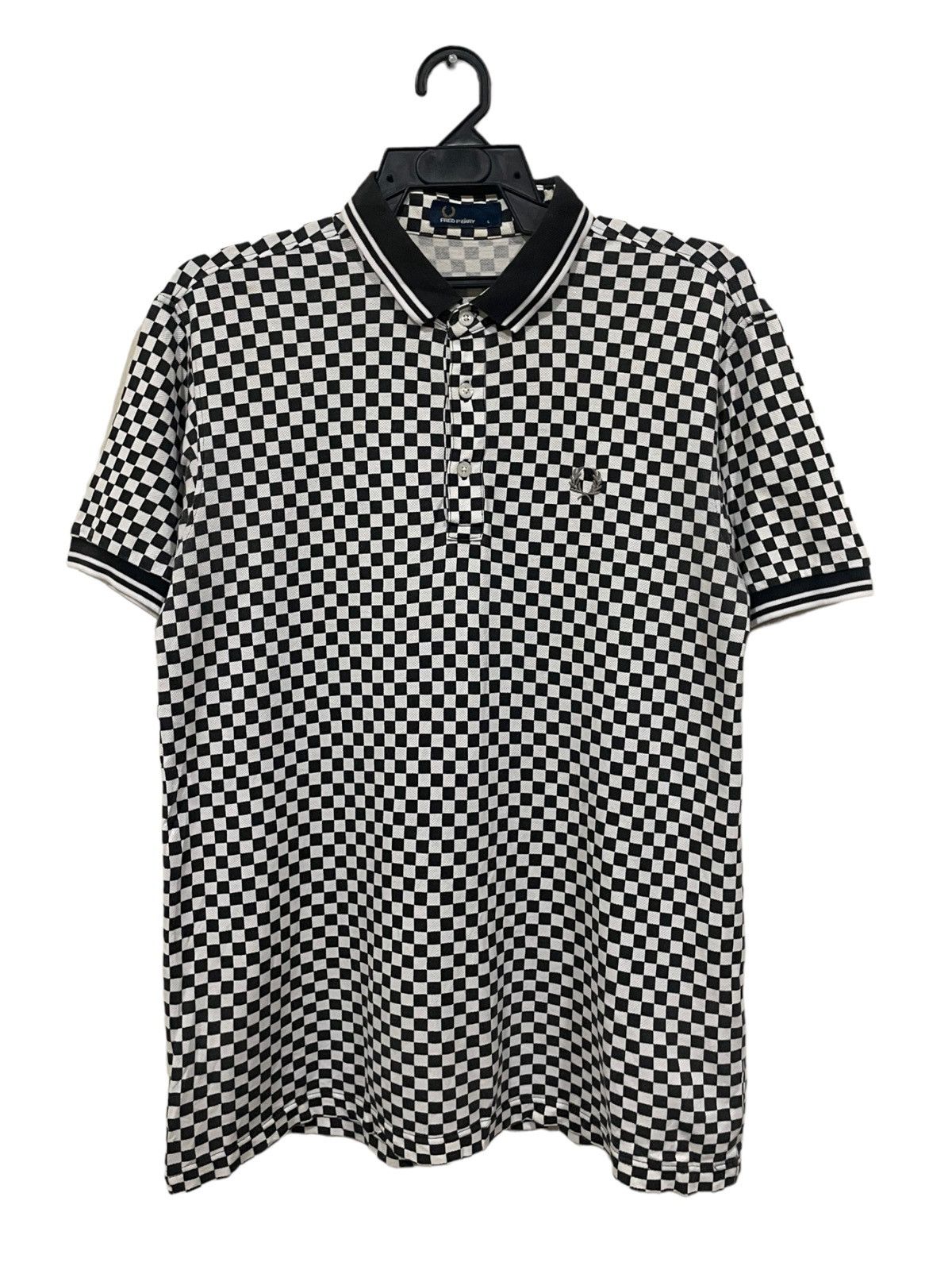Fred Perry Rare🔥 Fred Perry Checkered Ska Black & White Mods Polo Shirt ...