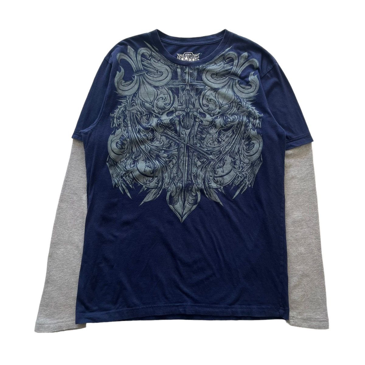 Affliction × Ed Hardy × Streetwear MMA Elite Double Layer Cyber Y2K ...