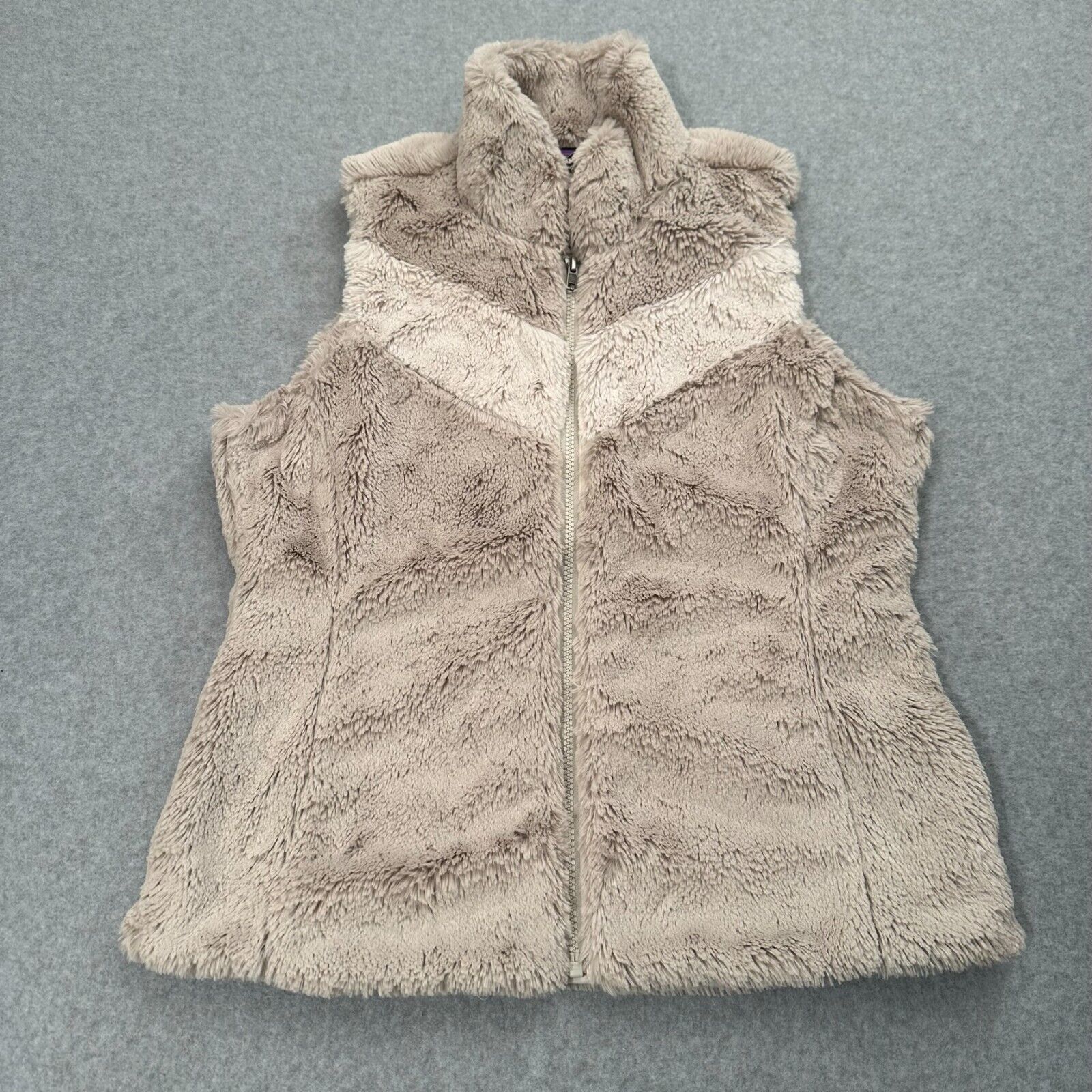 Patagonia Patagonia Vest Size Medium Brown Fuzzy Fleece Faux Fur Plush ...