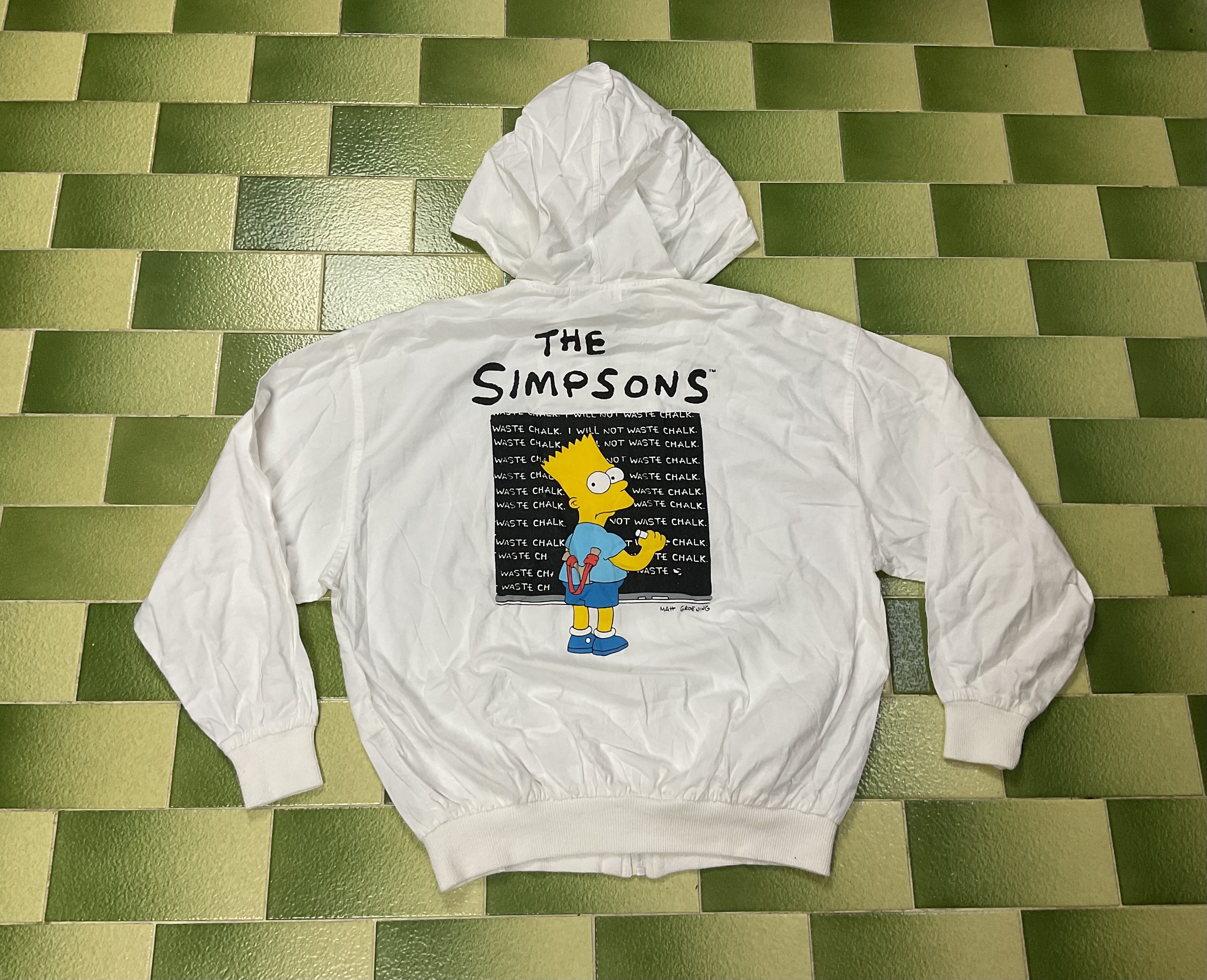 Vintage Vintage 1991 Bart Simpson Hoodie Light Jacket Full-Zip | Grailed